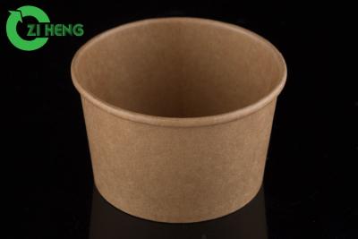 China Food Grade Kraft Paper Salad Bowl 12oz Disposable Biodegradable for sale