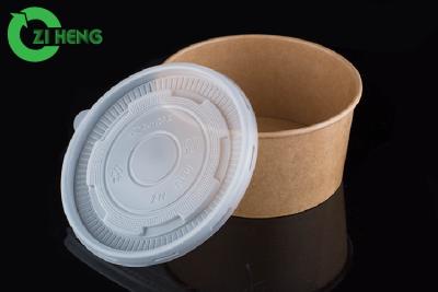 China 8 Oz Small Disposable Paper Bowls With PP Lid Double PE Coating Food Grade for sale