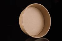 China Custom Lunch Brown Kraft Paper Bowls Disposable 16 Ounce Double PE Coating for sale