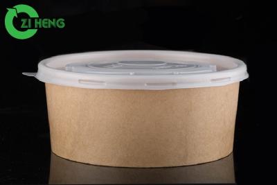 China Sustainable Packaging Recycled Paper Bowls Single Wall 42 Oz Brown Color for sale