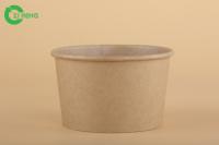 China 100% Recyclable Brown Paper Food Bowls 8 Oz Stocked Custom Logo Printed for sale