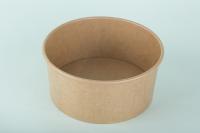 China Hard Stackable Strong Disposable Bowls ,  42 Oz Noodles Brown Paper To Go Bowls for sale