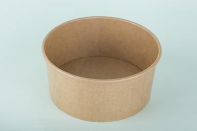 China Hard Stackable Strong Disposable Bowls ,  42 Oz Noodles Brown Paper To Go Bowls for sale