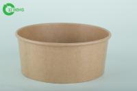 China Food Grade Round Kraft Paper Bowls With Lids For Soup / Fruit / Salad 36 Oz for sale