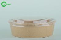 China Double Sided PE Coated Disposable Paper Bowls With Lids 500 ML No Leak for sale