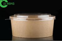 China Round Disposable Salad Bowls With Lids Raw Material 50 Ounce Double PE Coating for sale