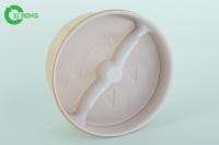 China Rigid Disposable Divided Plastic Plates 2 Parts Microwavable No Harsh Chemicals for sale