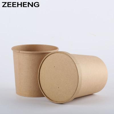 China 12oz Kraft Soup Cups with Pla Coating Bpa Free for sale