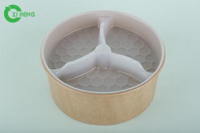 China Oil Resistant 3 Compartment Disposable Plates Sturdy No Leakage EU Standard for sale