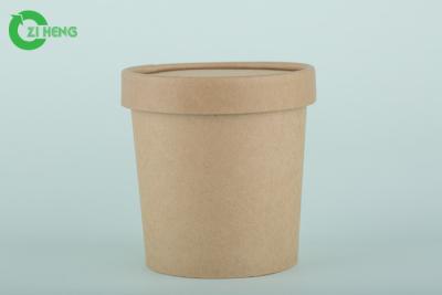 China Microwavable double sided PE coating kraft paper soup porridge bowl 230ml for sale