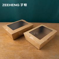 China Window Brown Kraft Paper Box Thickness 337gsm With Pe Coating Recyclable for sale