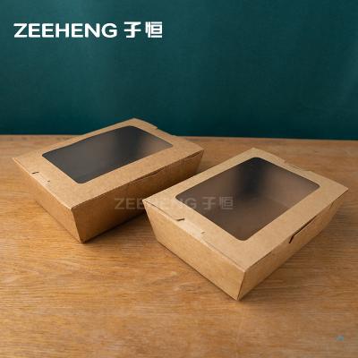 China Window Brown Kraft Paper Box Thickness 337gsm With Pe Coating Recyclable for sale