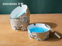 China 6oz Capacity Eco Friendly Disposable Ashtray Easy to Clean Ideal for Restaurants Bars and Offices for sale
