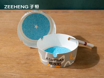 China Disposable Paper Ashtray with Gel Smokeless Material in 6 Colors Packed 400pcs per Carton for Hotel Restaurant Home Use for sale