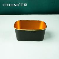 China Durable Black Gold Paper Bowl For Catering Events Parties And Food Service Applications With Eco Friendly Disposable Design for sale