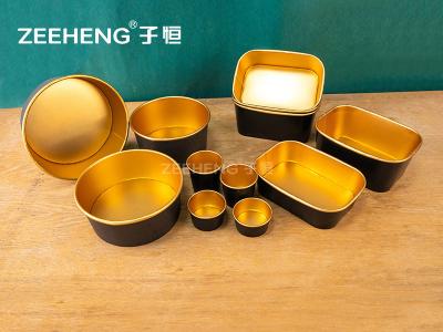 China Black Gold Paper Bowl - Leakproof Disposable Bowl for Hot/Cold Food in 1.5oz to 4oz Sizes for sale