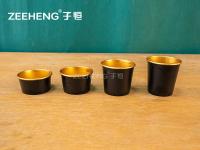 China Black Gold Paper Bowl - Leakproof Disposable Bowl for Hot/Cold Food in 1.5oz to 4oz Sizes for sale