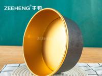 China Premium Black Gold Foil Leakproof Food Grade Gold Paper Bowl with Matching PP PET Lid for sale