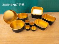 China Leakproof Black Gold Paper Bowl With Lids 500ml 750ml 1000ml 1300ml for sale
