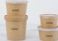 China Disposable Takeaway Paper Serving Bowls Customized 600pcs / Carton Packing for sale