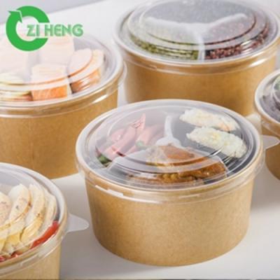 China Mini Eco - Friendly Kraft Paper Bowls Disposable Heat Resistant For Hot Food for sale