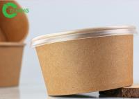 China Odourless Thick Salad Fruit Food Kraft Paper Bowls With Lids For Take Away for sale