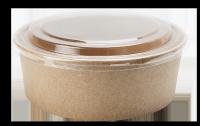 China Eco-Friendly Disposable Food Grade Bamboo Salad Paper Bowls With Lids for sale