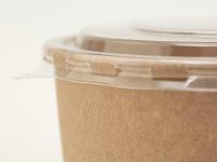 China Oil Resistant Brown Paper Bowls , Takeaway Noodles Disposable Food Containers for sale