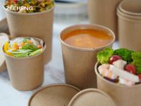 China Supermarkets Paper Soup Cups Salad Bowls No Smell for sale