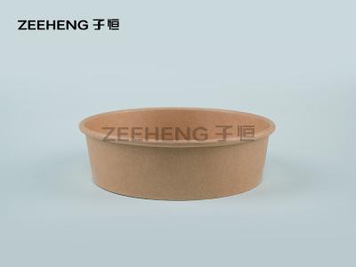 China 26oz Biodegrabale Disposable Paper Salad Bowl With Lid for sale