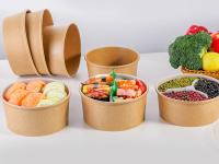 China Sturdy Small Disposable Paper Bowls For Hot Soup , Recyclable And Microwavable for sale