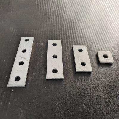 China Steel Strut Channel Accessories Strut Channel Fitting 1/2/3/4 Hole Flat Straight Custom for sale