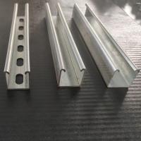China Pre Galvanized Round Corner 41x41 Slotted Channel Q235 Carbon Steel for sale