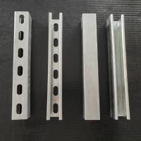 China Construction Support Unistrut 41x41 Slotted Channel Pre Galvanized C Profile Steel With Rounded Corner for sale