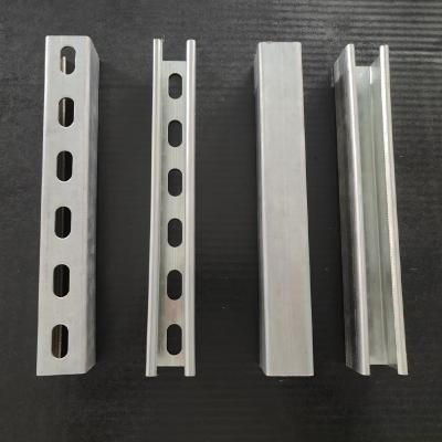 China Construction Support Unistrut 41x41 Slotted Channel Pre Galvanized C Profile Steel With Rounded Corner for sale