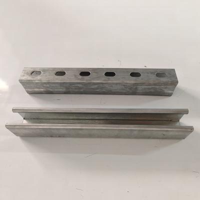 China Round Corner 41mm X 41mm Unistrut Steel Pre Galvanized Strut Support 2m 6m for sale