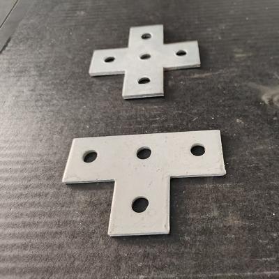 China Galvanized 4 Hole Strut Channel Fitting T Shaped Flat Joint Unistrut Channel Base Plate for sale