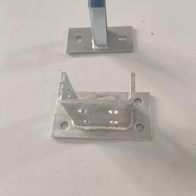 China Welded Strut Channel Accessories Galvanized Fixed Base Plate For C Channel Support Frame for sale