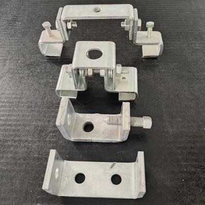 China Carbon Steel U Clevis Hanging Strut Channel Clamp PV Support Fitting for sale