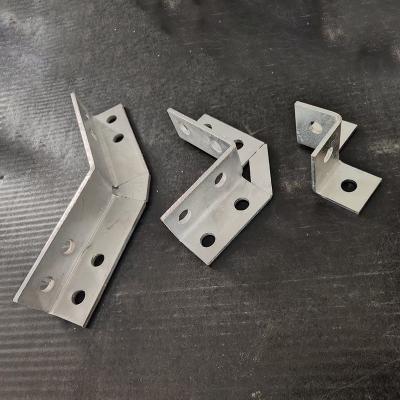 China Carbon Steel L Shape Unistrut Corner Bracket Joint Fitting Solar Mount Hardware for sale