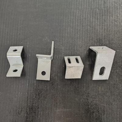 China Slotted Hole Strut Channel Angle Bracket Galvanized Right Angle Connector PV Support Fitting for sale