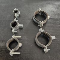 China Heavy Duty Uni Strut Pipe Clamps Split type Rubber Lined Pipe Hanger For Strut Channel Support for sale