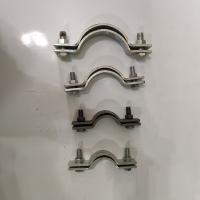 China Zinc Plated Steel EMT Conduit Accessories Two Bolt Pipe Support Clamp for sale