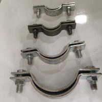 China Zinc Plated Steel EMT Conduit Accessories Two Bolt Pipe Support Clamp for sale