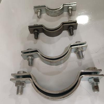 China Zinc Plated Steel EMT Conduit Accessories Two Bolt Pipe Support Clamp for sale