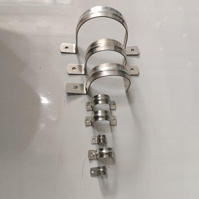 China Stainless Steel Two Hole Emt Pipe Clamps O Type Pipe Saddle Clamp for sale