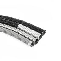 China Black PVC Coated Flexible Metal Conduit Galvanized Steel Electrical Flexible Conduit for Wire Protection for sale