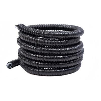 China Black PVC Coated Flexible Metal Conduit Galvanized Steel Electrical Flexible Conduit for Wire Protection for sale