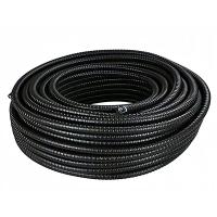 China Black PVC Coated Flexible Metal Conduit Interlocked Galvanized Steel For Cable Protection for sale