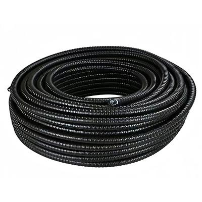 China Black PVC Coated Flexible Metal Conduit Interlocked Galvanized Steel For Cable Protection for sale